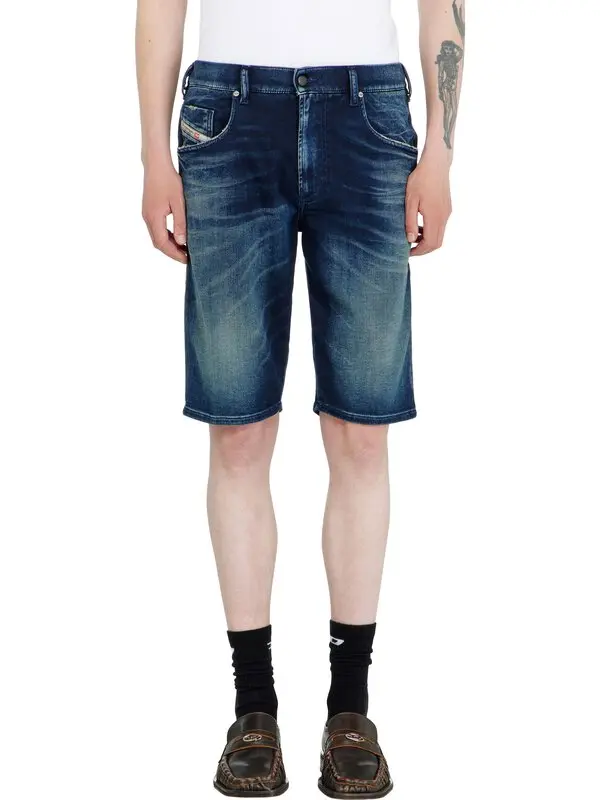 DIESEL® Slim Fit Joggjeans Chino Shorts - Blue