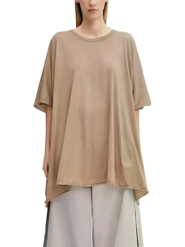 Rick Owens Minerva Raw-edge T-shirt - Brown