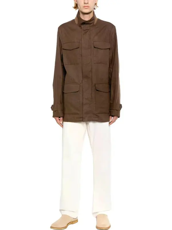 Kiton Chest Pockets Military Jacket - Brown