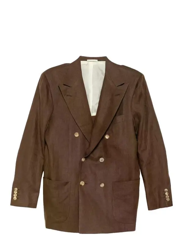 Kiton Central-vent Jacket - Brown