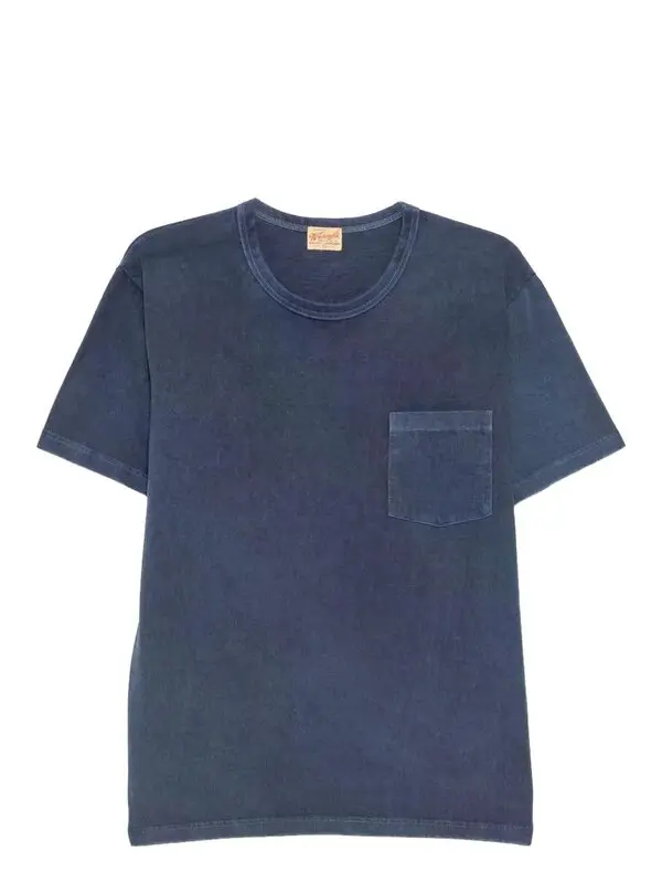 Whitesville Patch-pocket Washed T-shirt - Blue