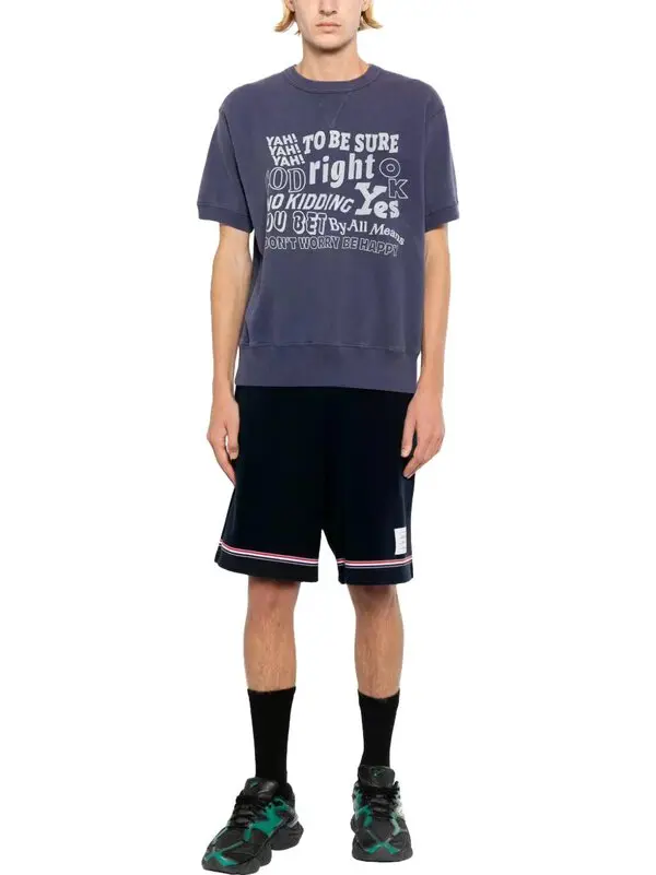 WHITESVILLE Graphic-printed Crew-neck T-shirt - Blue