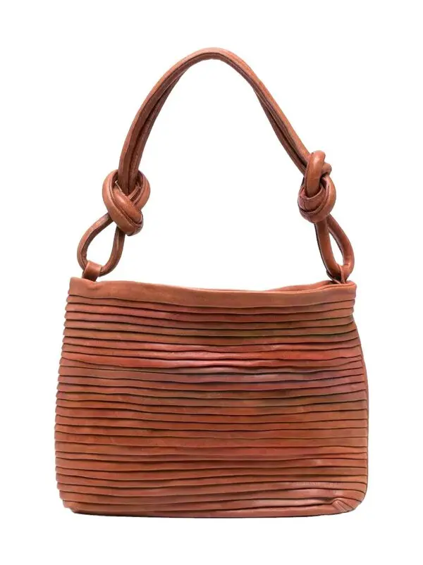 SOMMET Aisha Rows Leather Shoulder Bag - Brown