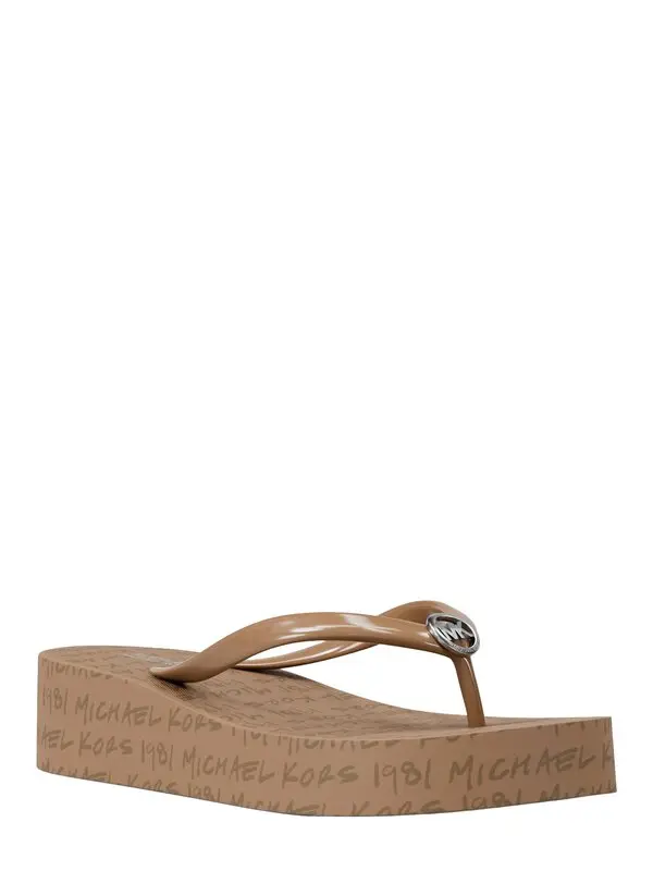 Michael Kors Bedford Logo Flip Flop - Brown