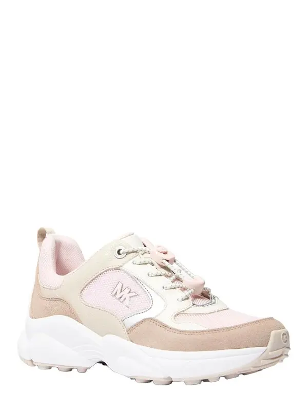 Michael Kors Jett Mixed-media Trainer - Pink