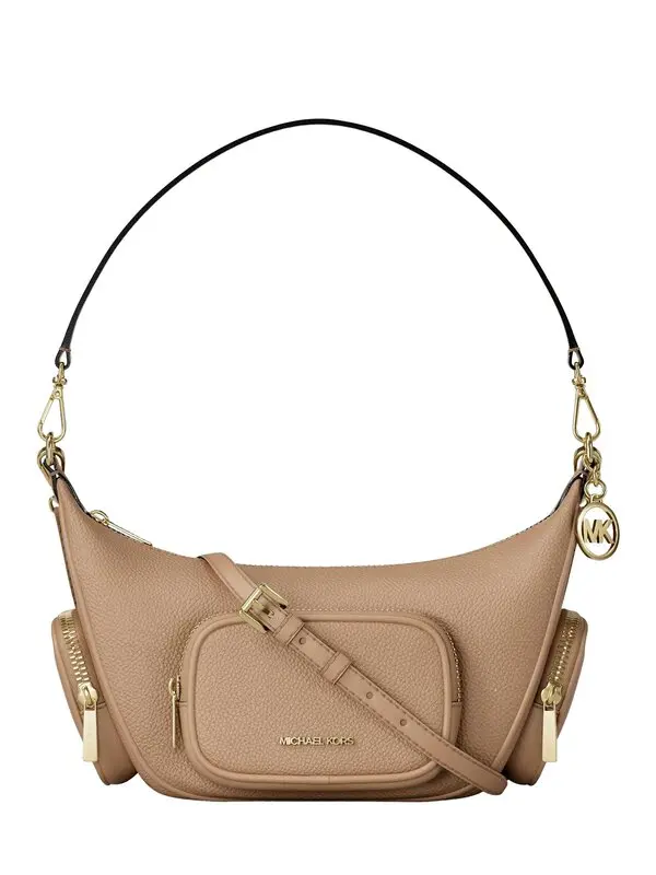 Michael Kors Merritt Small Pebbled Leather Crossbody Bag - Brown