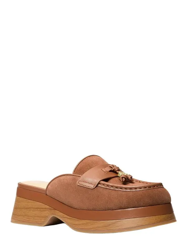 Michael Kors Zoe Suede Mule - Brown