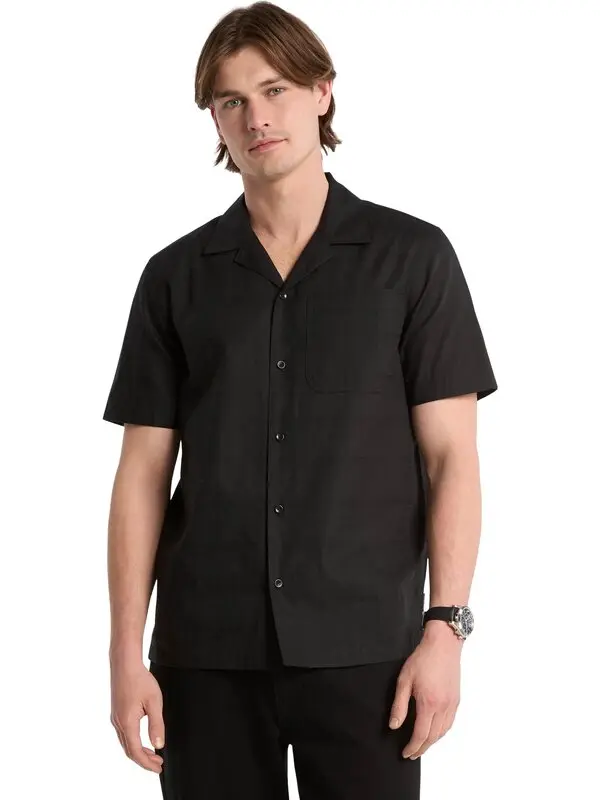 Michael Kors Cotton Short-sleeve Shirt - Black