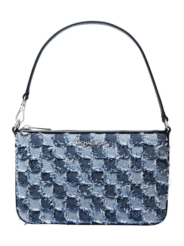 Michael Kors Jet Set Travel Small Patchwork Denim Convertible Wristlet - Blue