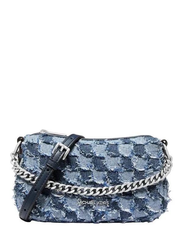 Michael Kors Carmela Small Patchwork Denim Convertible Crossbody Bag - Blue