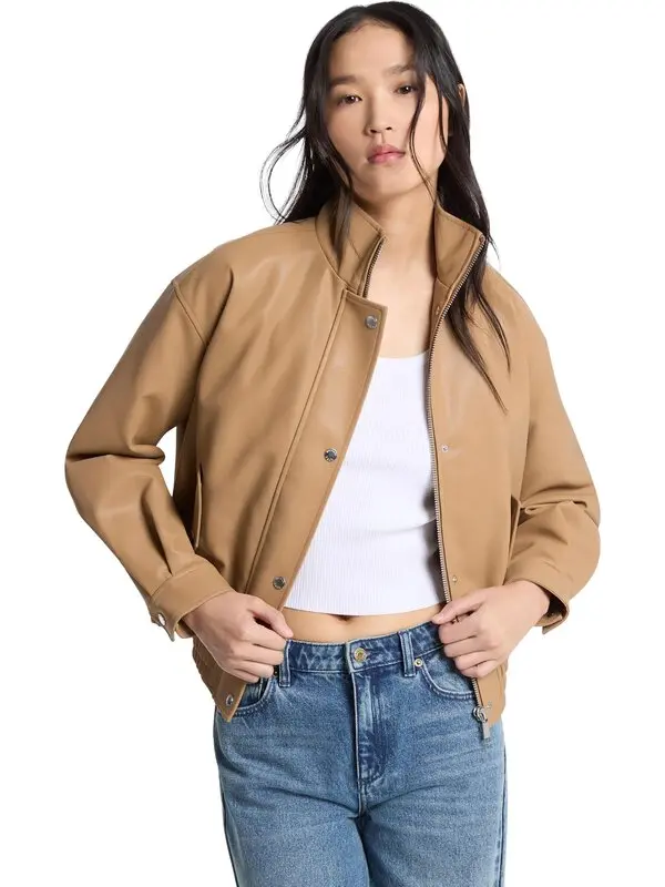 Michael Kors Oversized Blouson Jacket - Brown