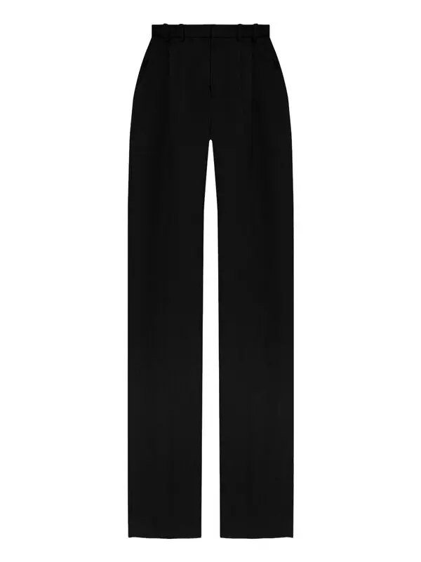 Saint Laurent Wool Wide-leg Pants - Multicolor