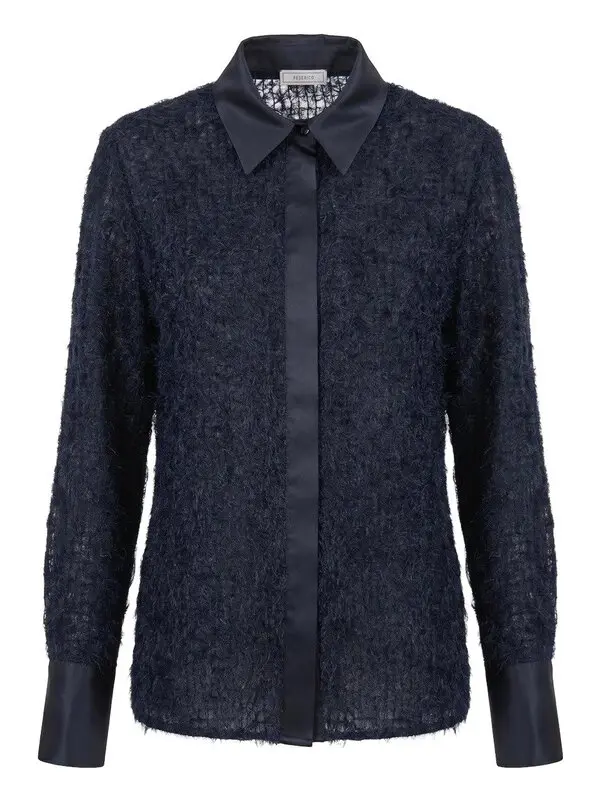 Peserico Cotton Shirt With Contrast Stitching - Multicolor