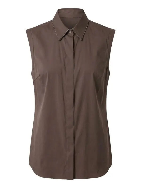 Brunello Cucinelli Stretch Poplin Shirt - Multicolor