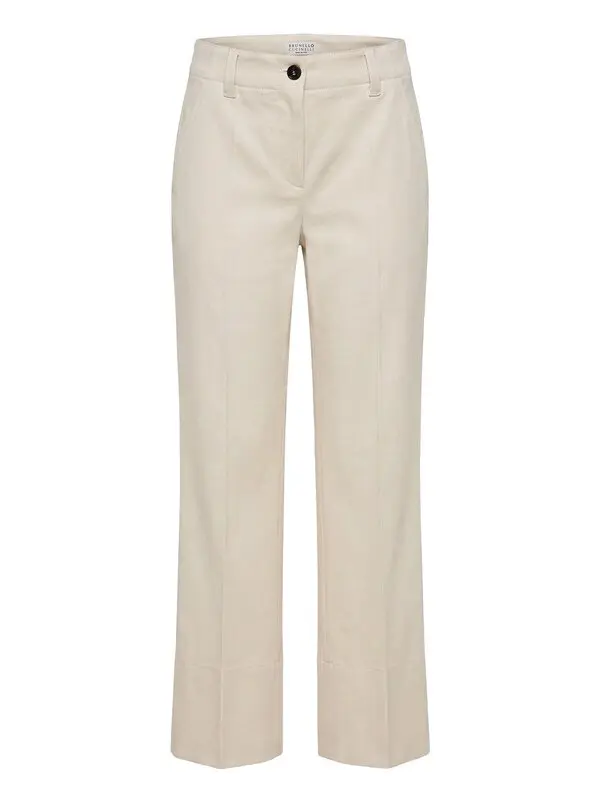 Brunello Cucinelli Cotton Panama Pants - Multicolor