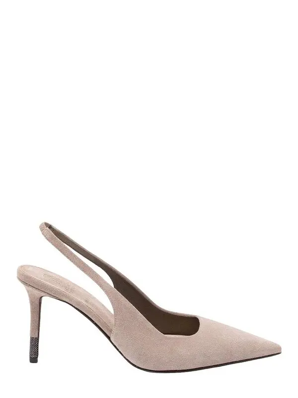 Brunello Cucinelli Calf Leather Slingback Pumps - Multicolor
