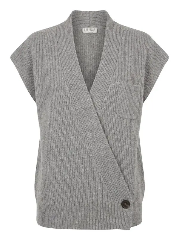 Brunello Cucinelli Cashmere Knitted Vest - Multicolor