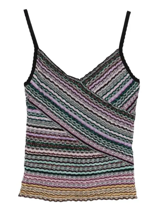 Missoni Striped V-neck Wrap Top - Multicolor