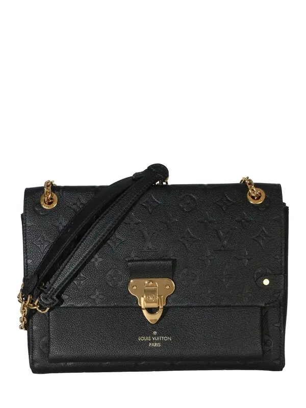 LOUIS VUITTON Monogram Empreinte Vavin Pm Shoulder Bag - Black
