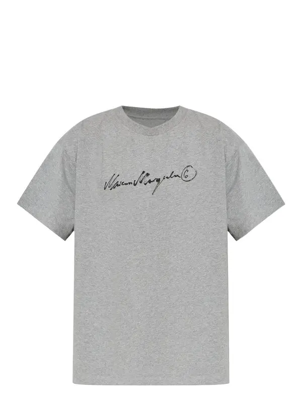 MAISON MARGIELA T-shirt With Printed Logo - Grey