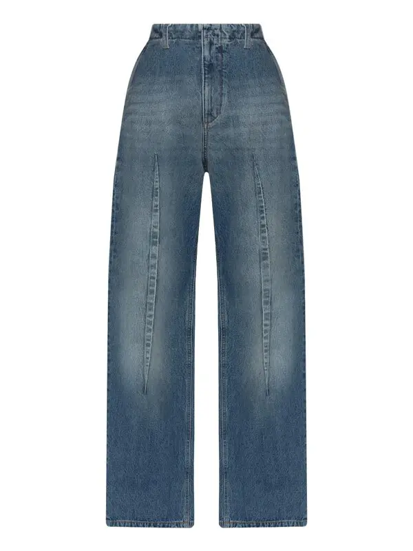 MAISON MARGIELA High-waisted Flared Jeans With Vertical Seam Detailing - Blue