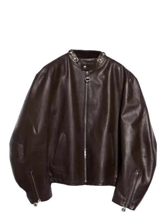 Gucci Horsebit Detailed Zip-up Jacket - Dark Brown