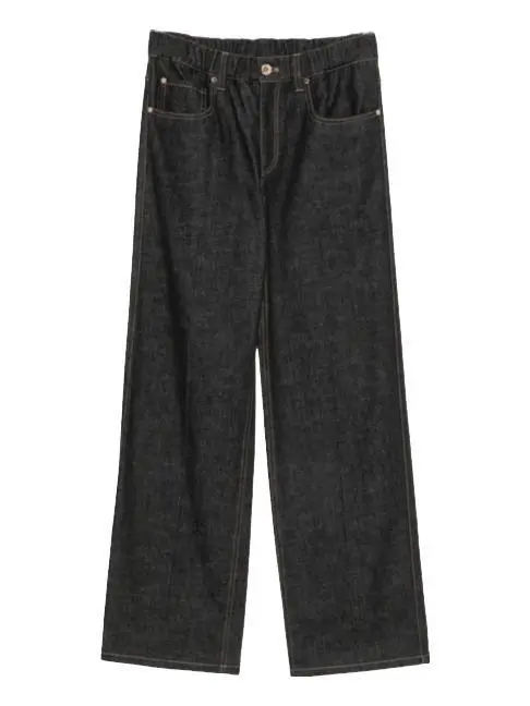 Brunello Cucinelli Contrast Stitch Jeans - Black