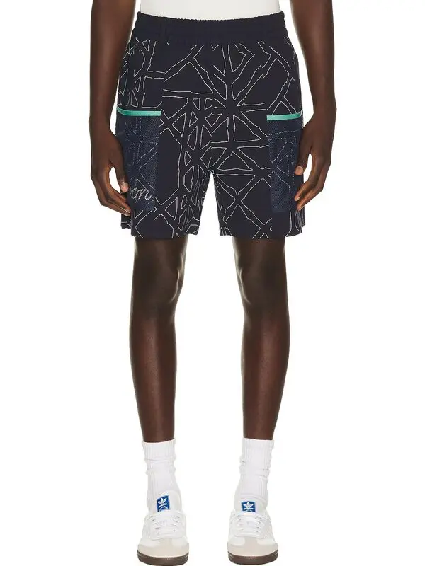 MALBON Mesh Basket Shorts - Midnight