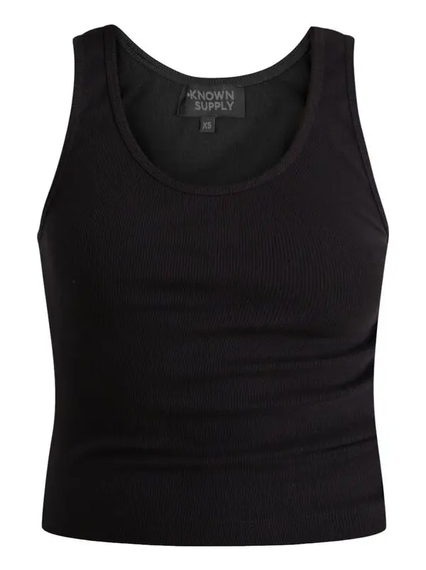 KNOWN SUPPLY Ribbed Cotton Tank - Black