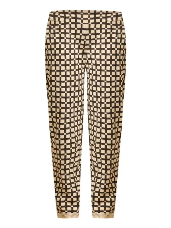 KNOWN SUPPLY Organic Cotton Mid Rise Sequoia Eucalyptus Check Pants - Black