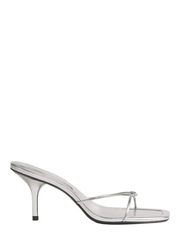 REFORMATION Cooper Heeled Sandal - Silver