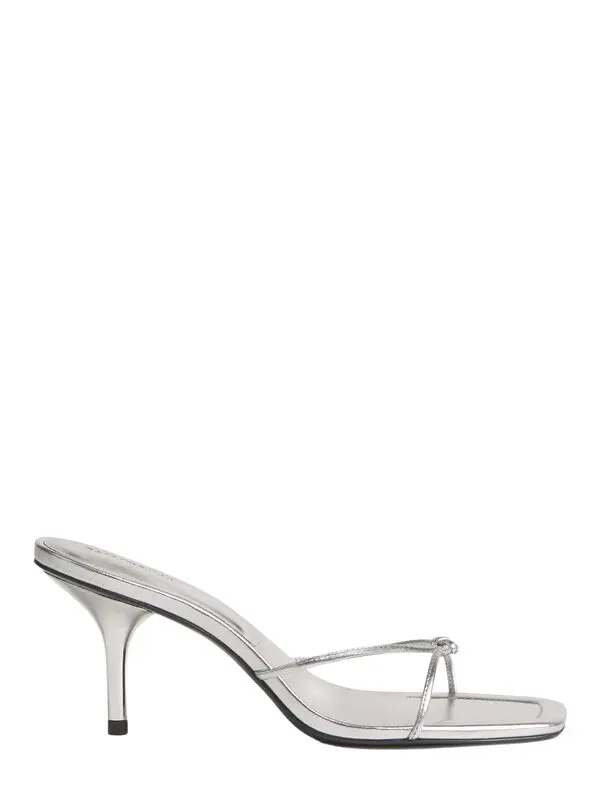 REFORMATION Cooper Heeled Sandal - Silver