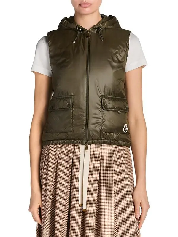 Moncler Lansette Puffer Vest - Olive