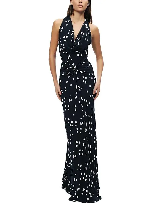NOCTURNE Printed Halter Neck Maxi Dress - Multi-colored