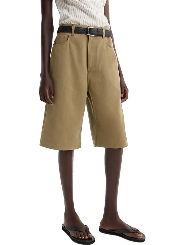 RÓHE Baggy Fit Denim Shorts - Sage