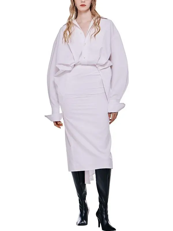 L'EMIUNE 01 Cotton Shirt Dress - Ow