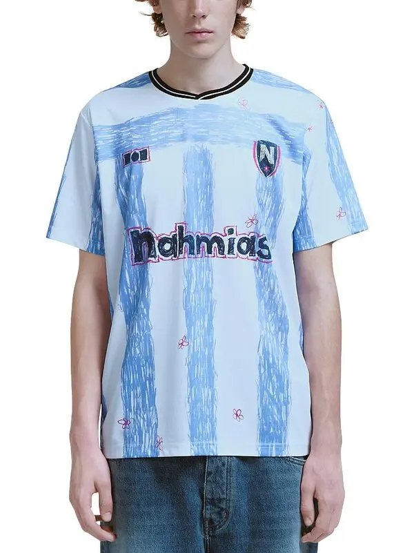 NAHMIAS Scribble Logo Soccer Jersey - Blue Iris