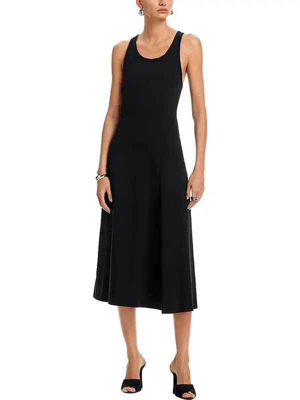 Alexander McQueen Cotton Midi Dress - Black