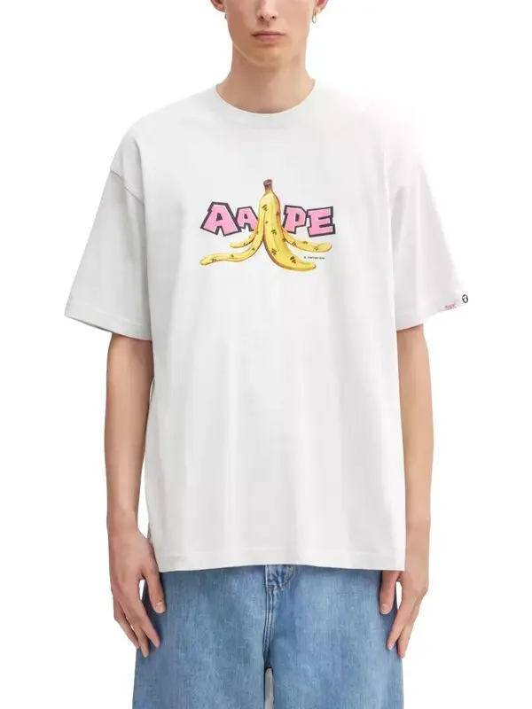 AAPE BY *A BATHING APE Graphic-print Short-sleeve T-shirt - Grey