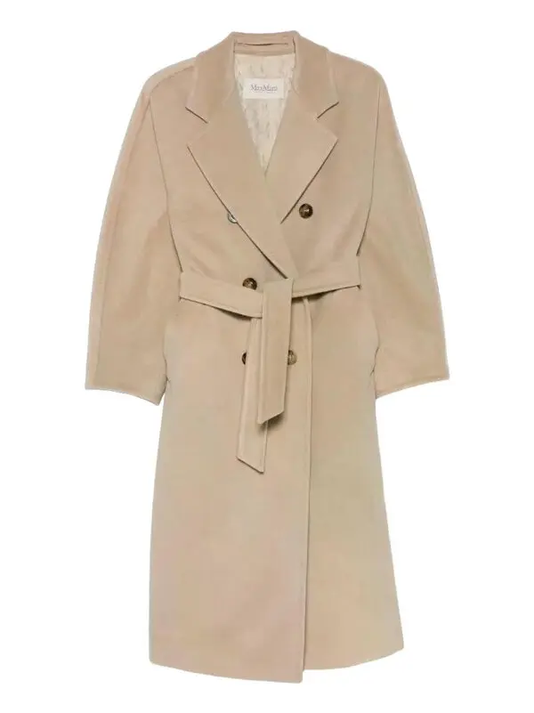 Max Mara Madame Double-breasted Belted Coat - Neutrals