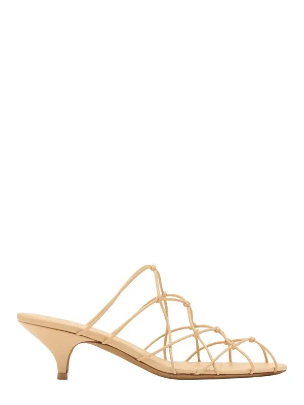 Ulla Johnson Colette Kitten Heel Sandal In Vegan Nappa Leather - Miele