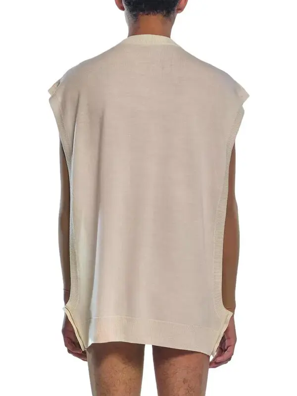 ROT Knitted Button-fastening Vest - Neutrals