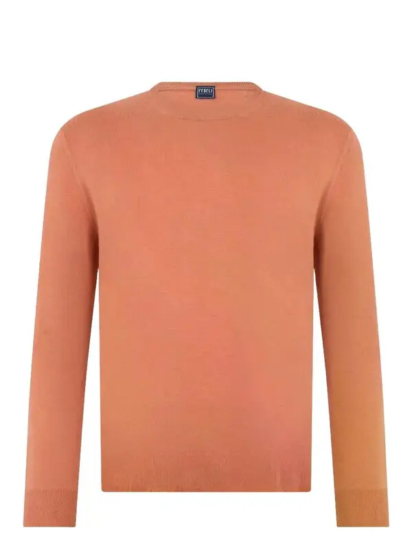 Fedeli Cashmere Crew-neck Sweater - Orange