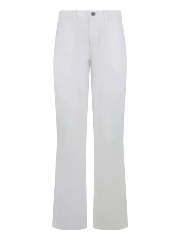Alberta Ferretti Cotton Flared-leg Trousers - White