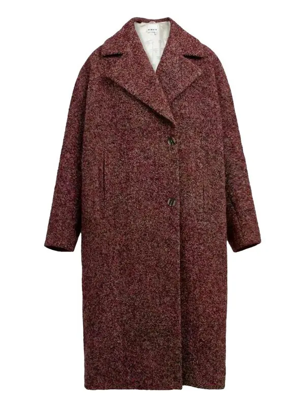 Remain Birger Christensen Double-breasted Tweed Coat - Red