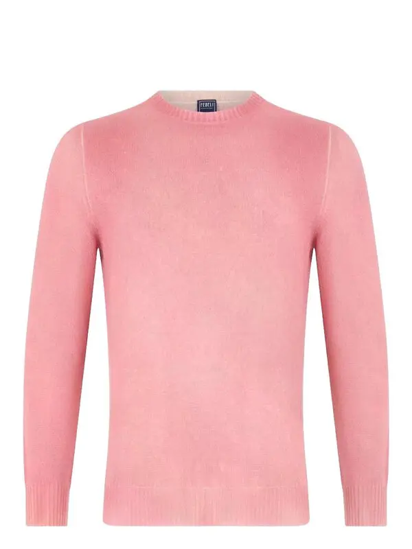 Fedeli Fine-knit Cashmere Long-sleeve Top - Pink