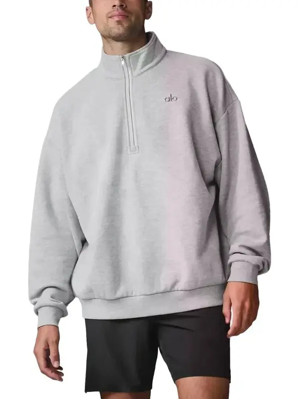 Alo Yoga Accolade Quarter-zip Sweater - Grey