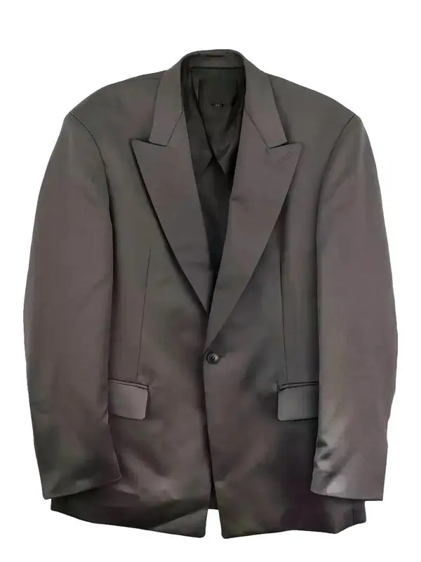 OMAR AFRIDI Peak-lapels Single-breasted Jacket - Grey