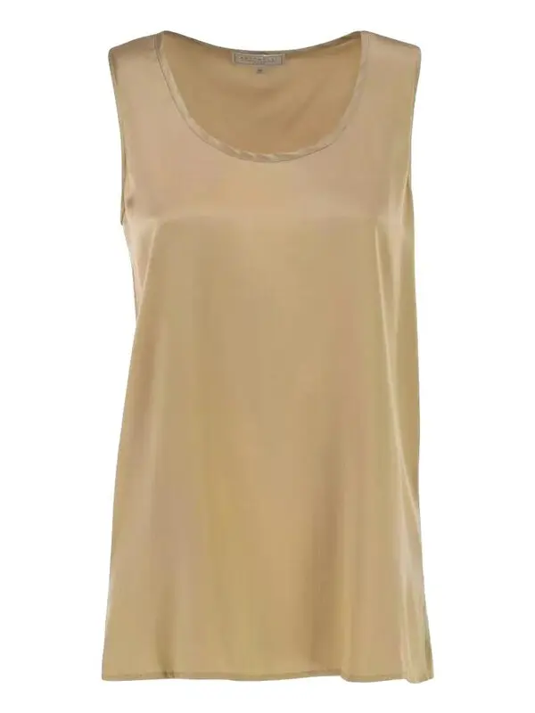 Antonelli Firenze Sleeveless Satin Top - Neutrals