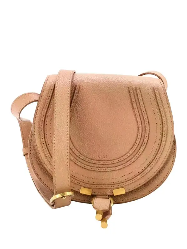 Chloé Marcie Leather Small Crossbody Bag - Neutrals